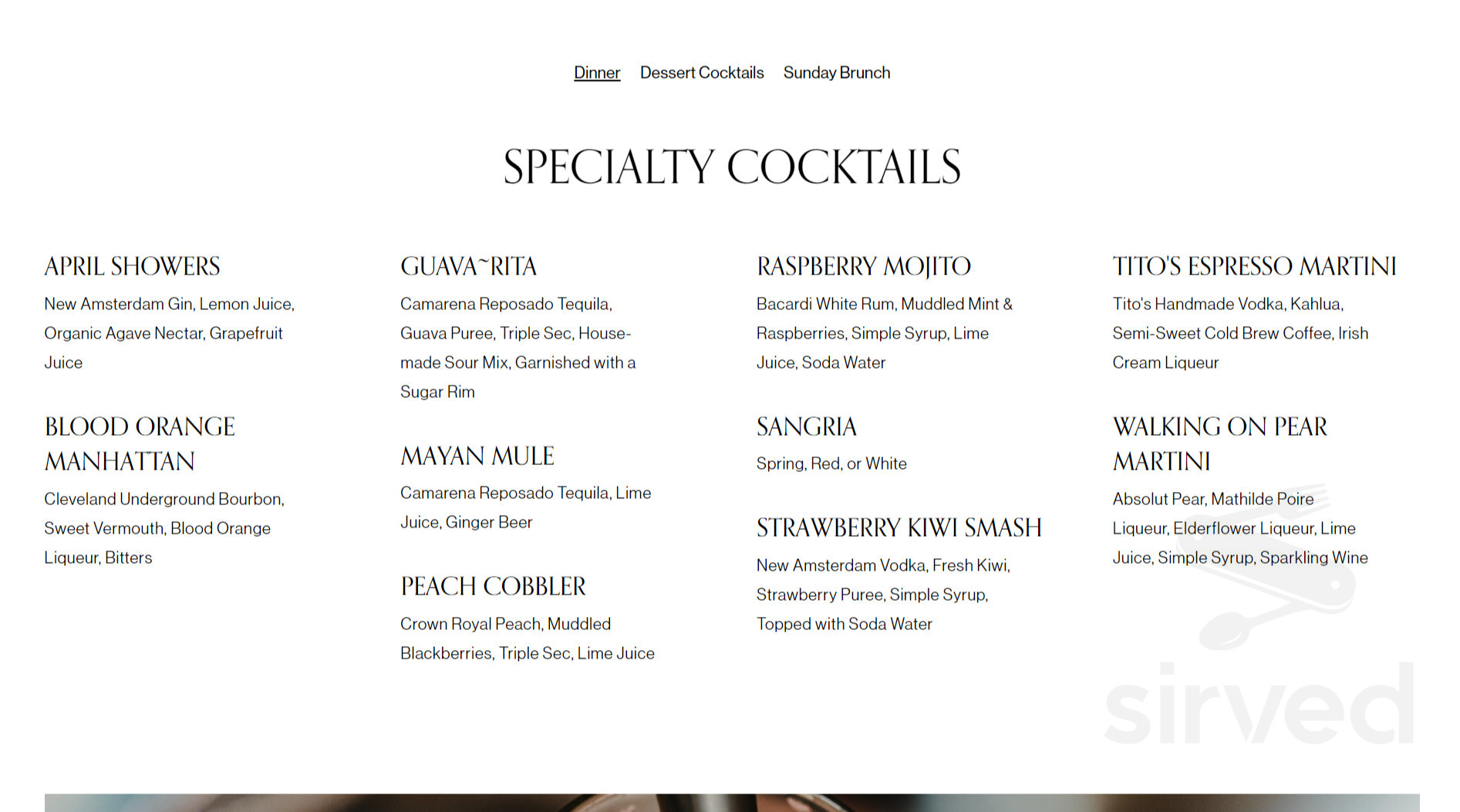 UNION STRAW Menu - Foxborough, Massachusetts | Sirved