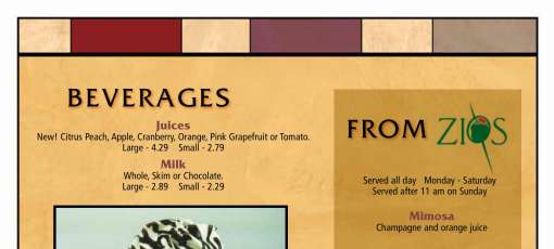 Menu for Ponzio's Diner-Bakery-Bar in Cherry Hill, NJ | Sirved
