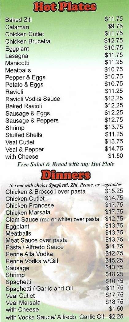 Ozone Pizzeria menu in Queens, New York, USA