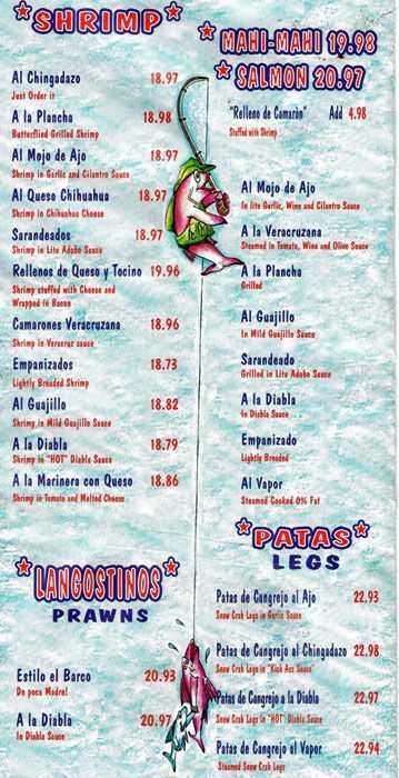 El Barco Mariscos menus in Chicago, Illinois, United States