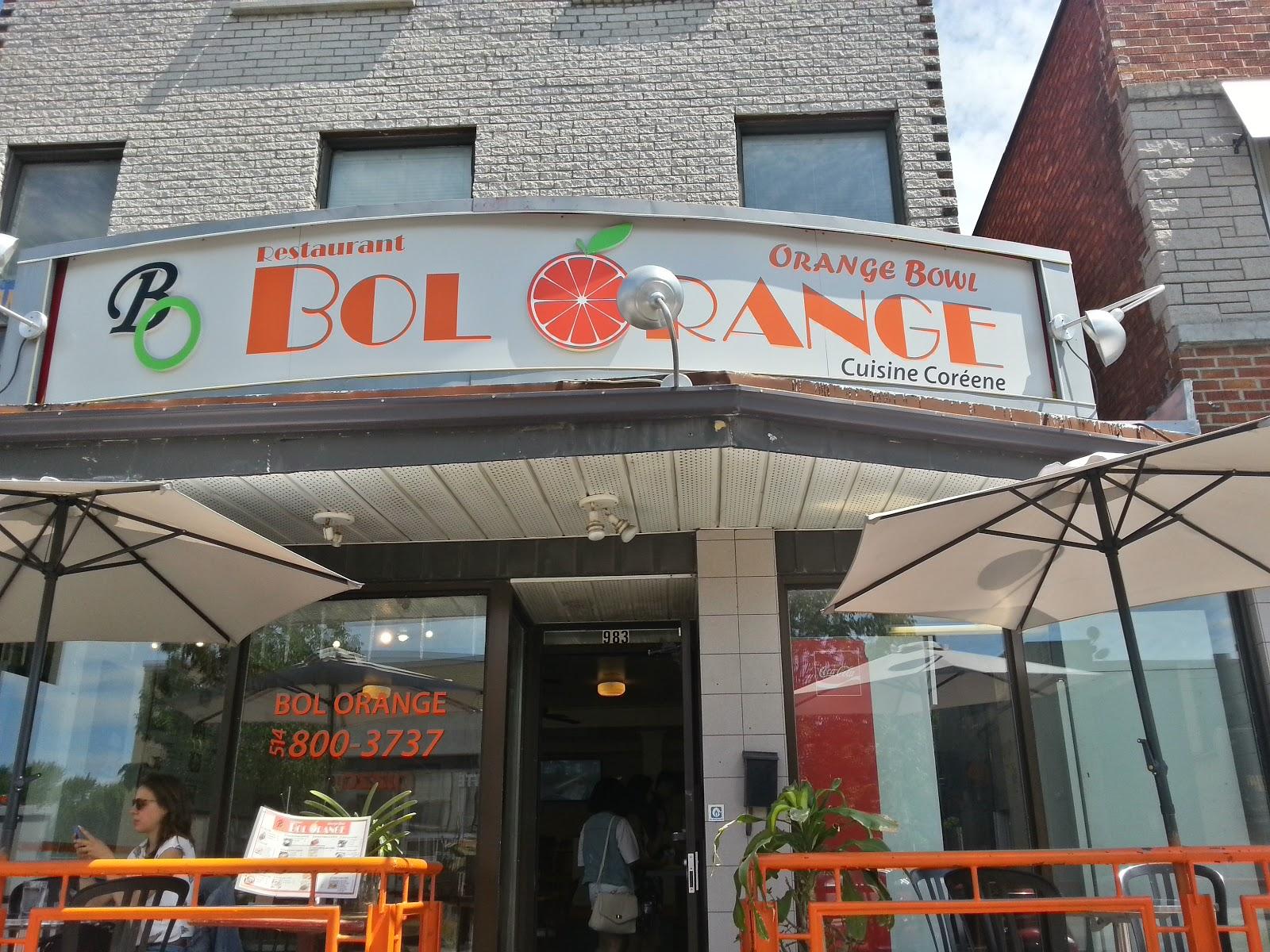Bol Orange menus in Saint-Laurent, Quebec, Canada