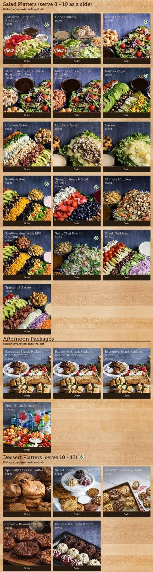 Specialty's Café & Bakery menu in Costa Mesa, California, USA