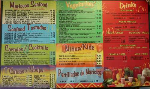 Tacos Ensenada menu in Lake Forest, California, USA
