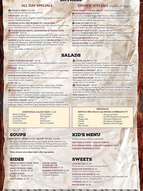 Muddy's menu in Wooster, Ohio, USA