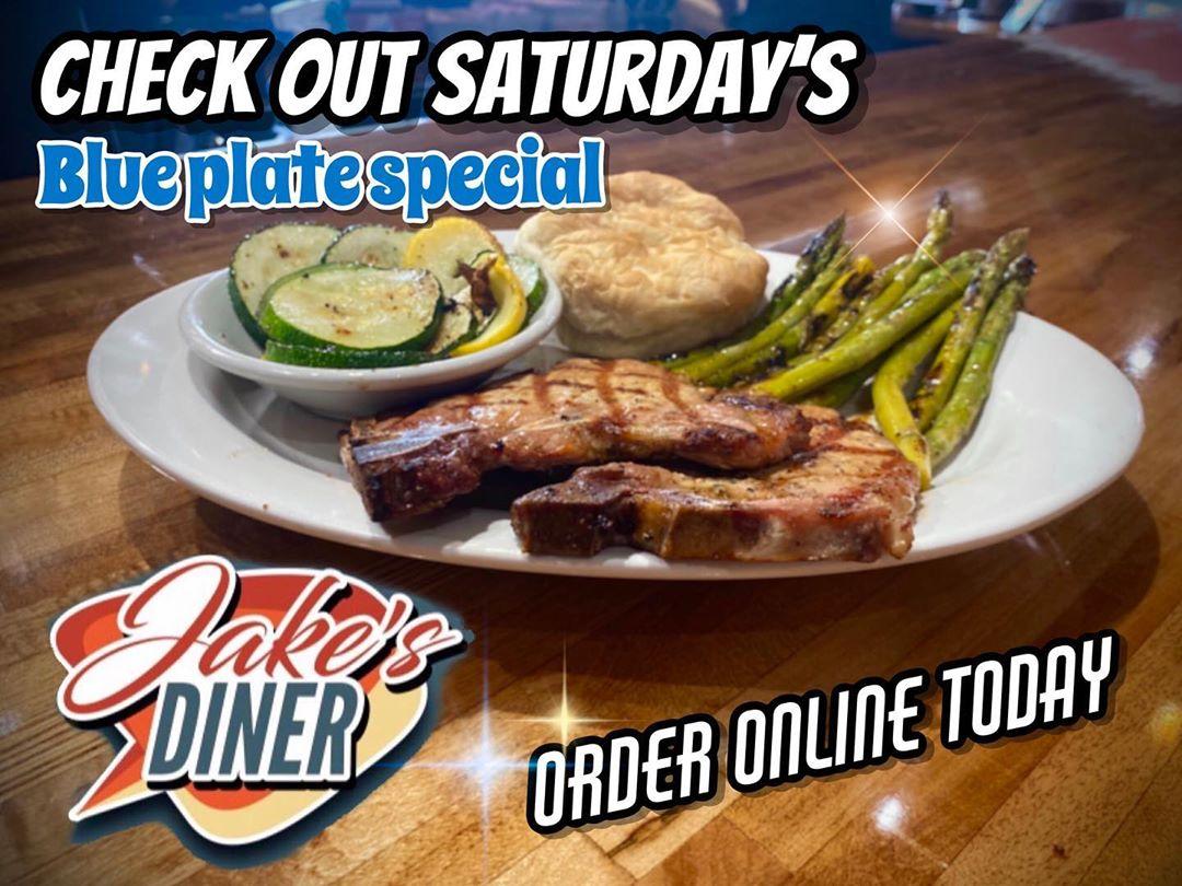 Jake's Diner menu in Greensboro, North Carolina, USA