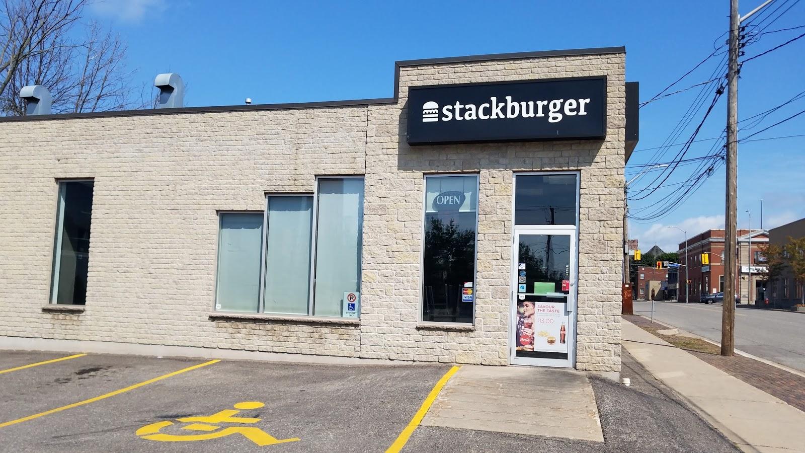 Stackburger menu in Sault Ste. Marie, Ontario, Canada