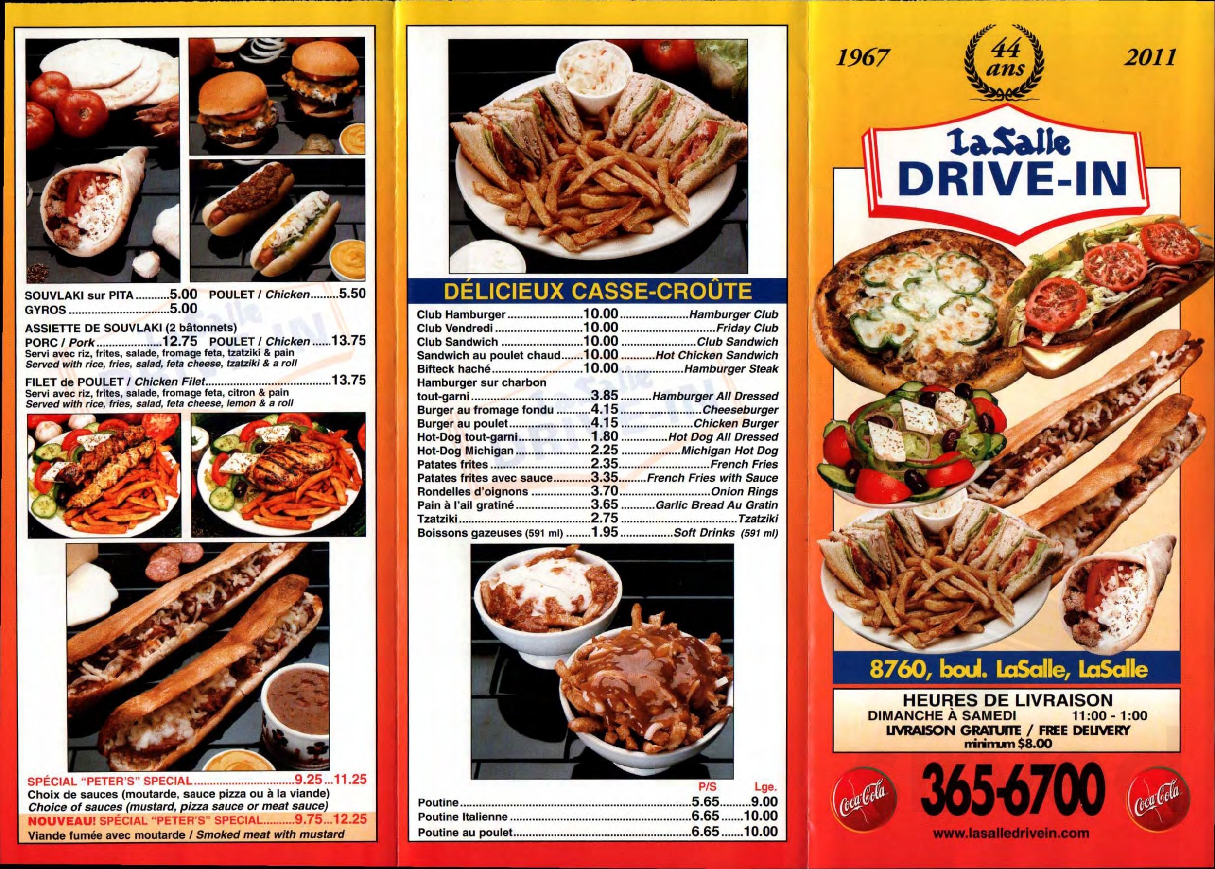 Lasalle Drive-In Restaurant menus in Lasalle, Quebec, Canada