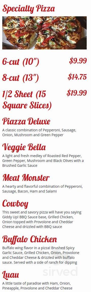 Bada Bing Pizza menu in Painesville, Ohio, USA