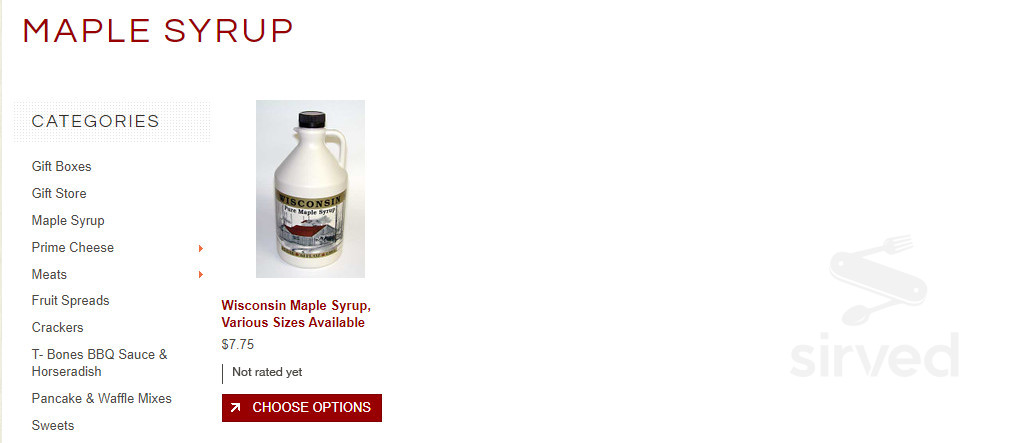 Hawkeye Dairy Store menu in Abbotsford, Wisconsin, USA