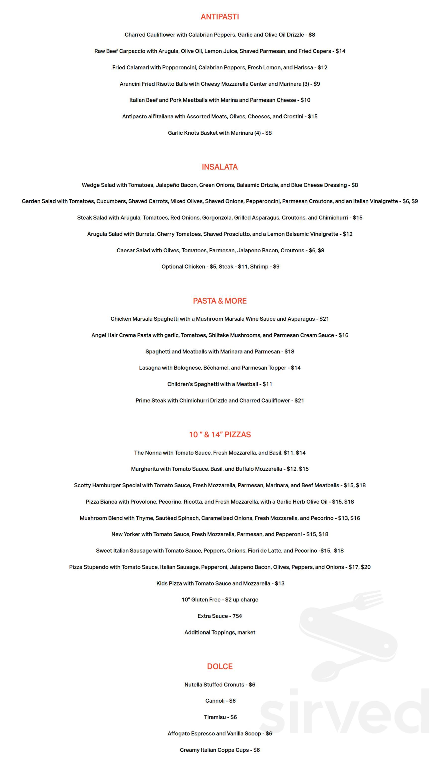 Romo's Pizza menu in Macon, Georgia, USA