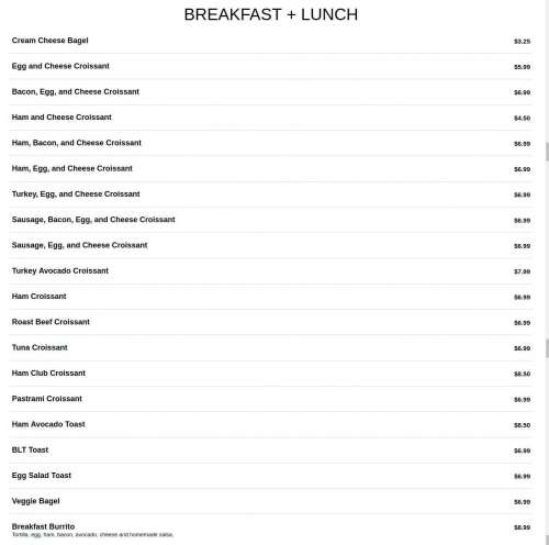 Donuts King bakery menu in Tustin, California, USA