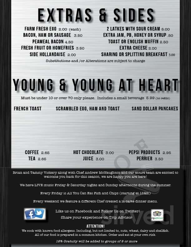 Menu - Sarnia ON's Alternate Grounds Dockside | Sirved