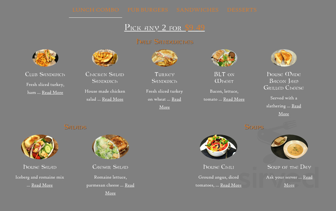 Troll Pub Under the Bridge menu in Louisville, Kentucky, USA