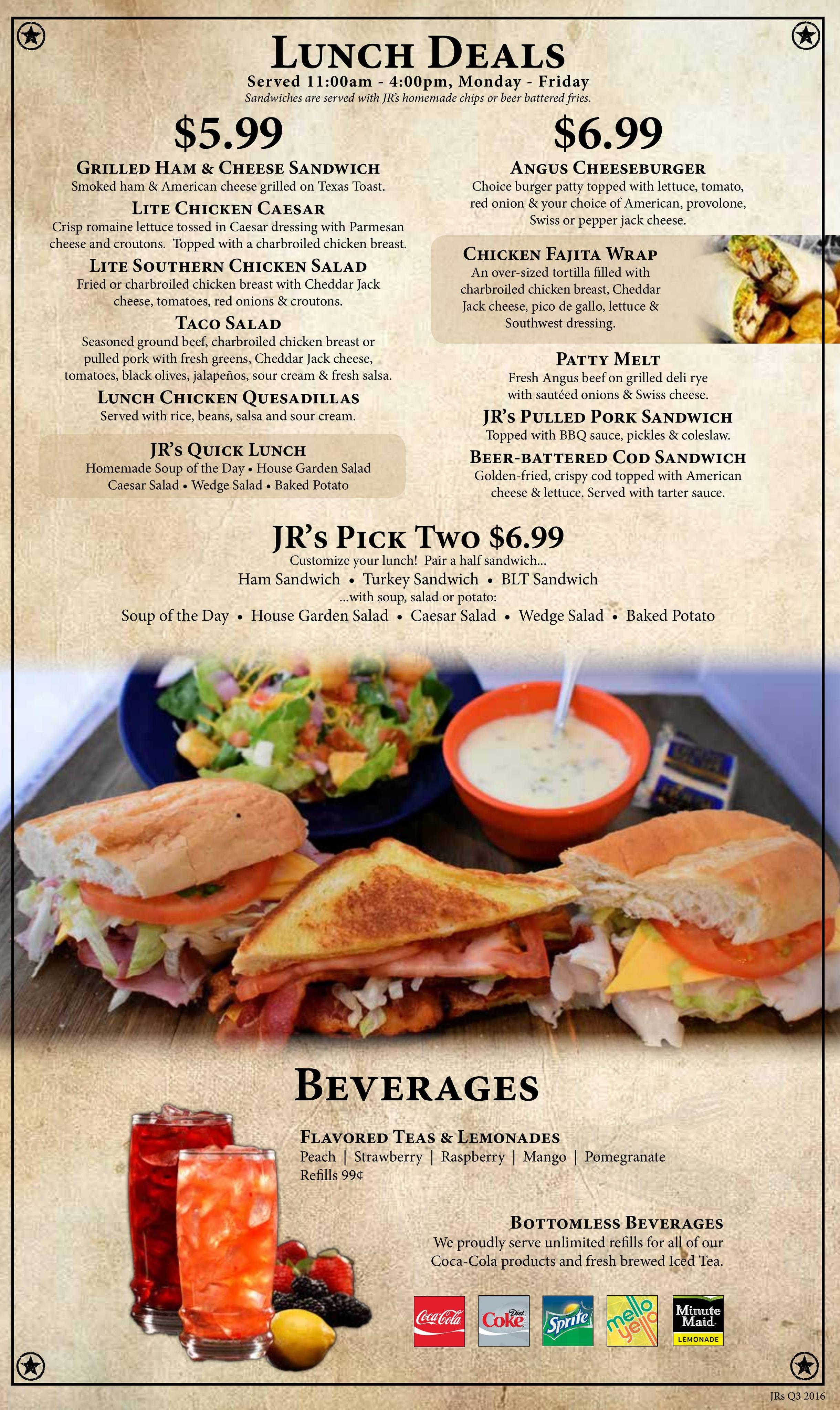 JR's Restaurant menus in Milan, Michigan, United States