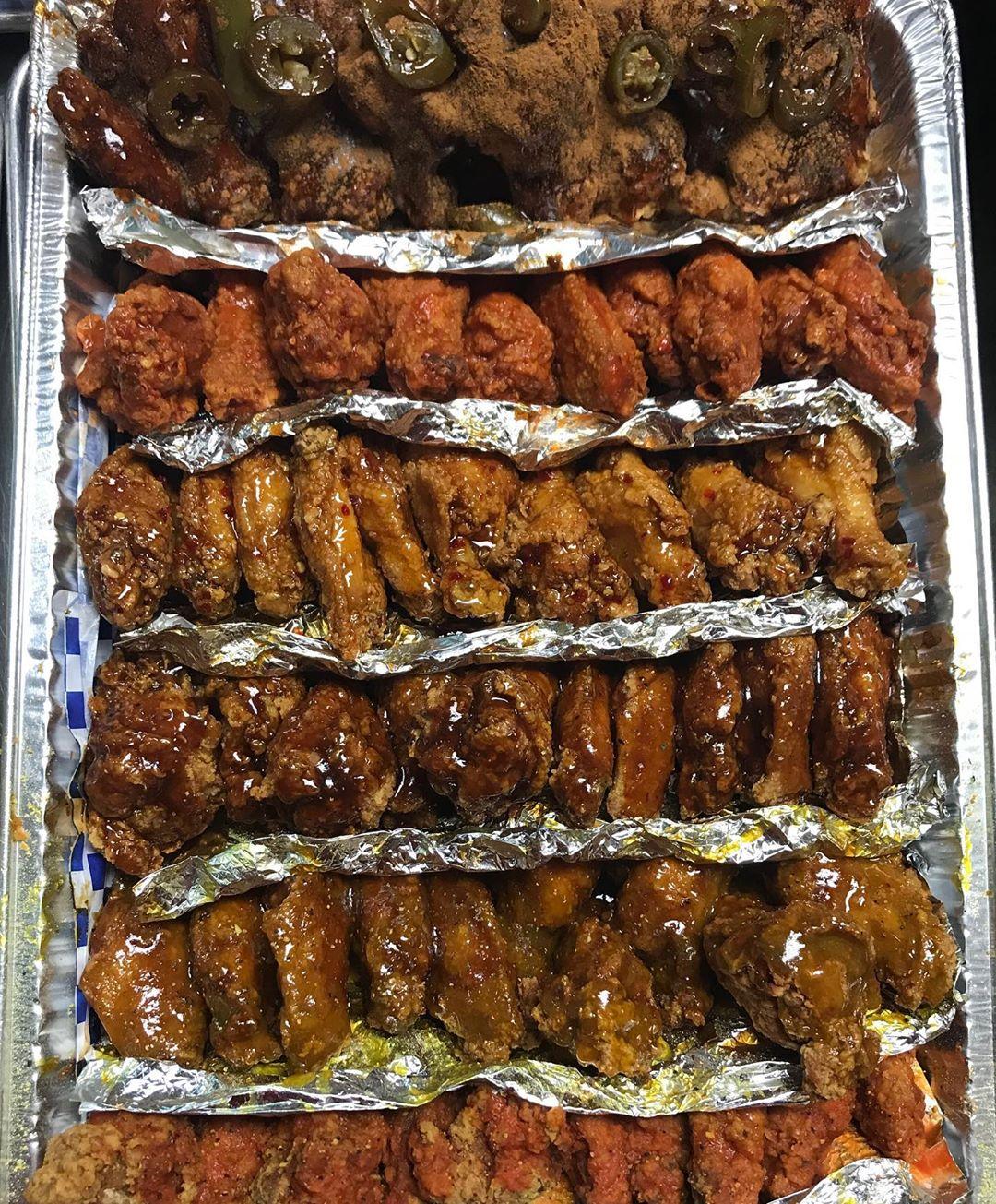 Wayne's Wings menu in San Antonio, Texas, USA