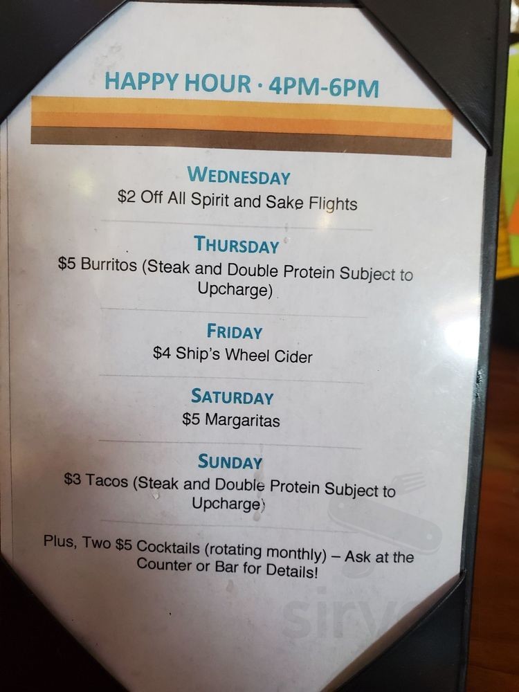 Dashi menus in North Charleston, South Carolina, United States