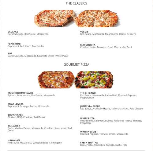 Hearthside Chariot menu in New Lisbon, Wisconsin, USA