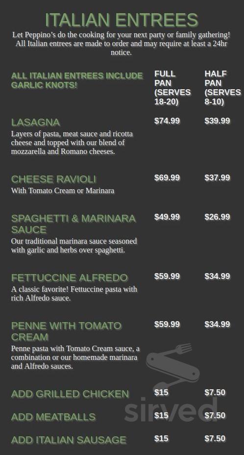 Peppino's Pizza of Byron Center menus in Byron Center, Michigan, United ...
