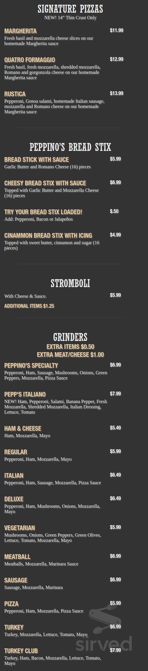 Peppino's Pizza of Byron Center menus in Byron Center, Michigan, United ...