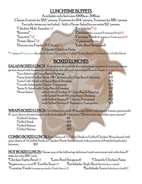 Osorio's Latin Fusion menu in Appleton, Wisconsin, USA