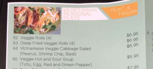 Menu for Bun's House Restaurant in Saskatoon, SK | Sirved