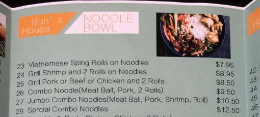 Menu for Bun's House Restaurant in Saskatoon, SK | Sirved