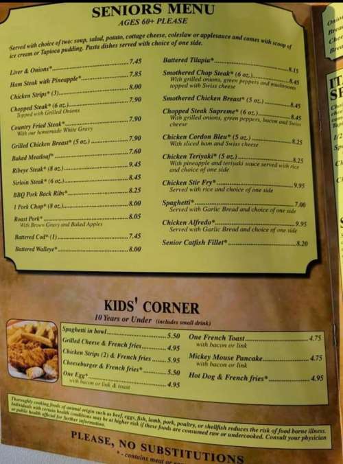 Maple City Family Restaurant menu in Monmouth, Illinois, USA