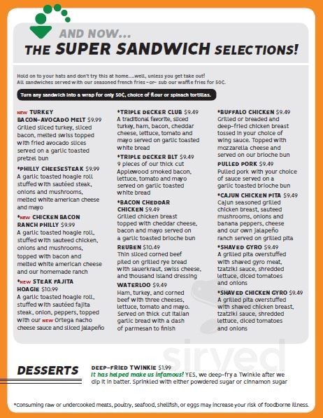 Wing Warehouse menus in Cuyahoga Falls, Ohio, United States