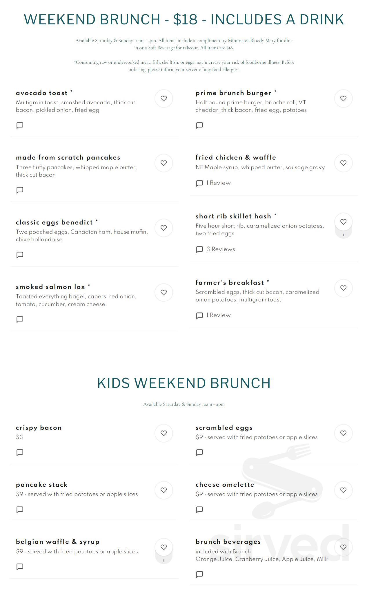 Krave Kitchen & Bar menu in Woburn, Massachusetts, USA