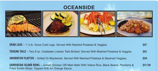 Menu for Toucan's Lakefront in Mooresville, NC | Sirved
