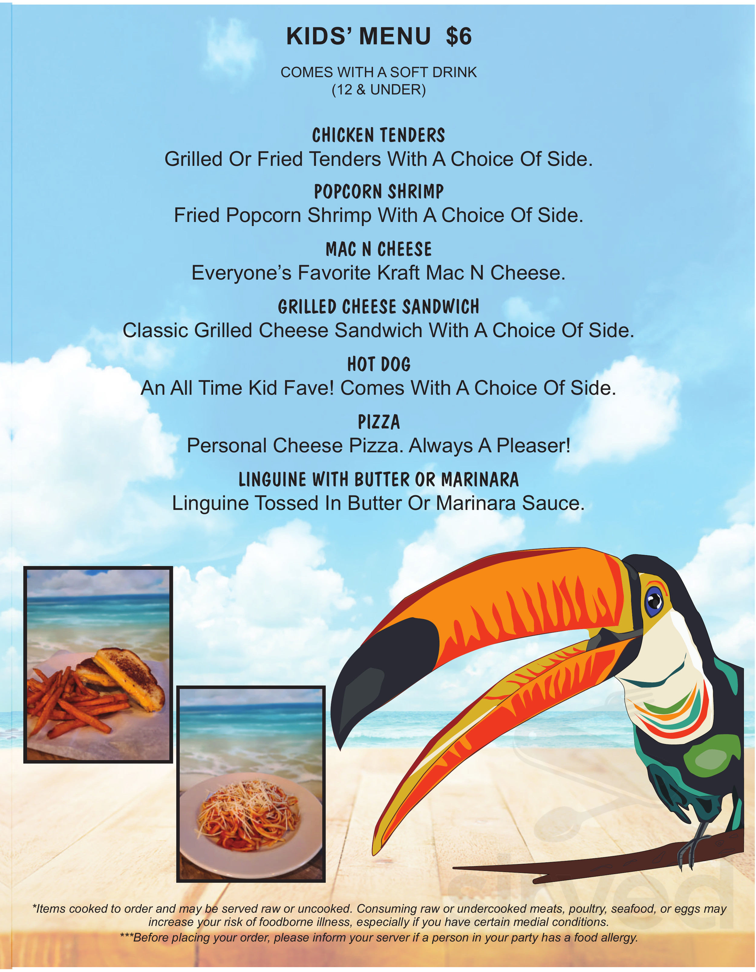 Toucan's Lakefront menus in Mooresville, North Carolina, United States