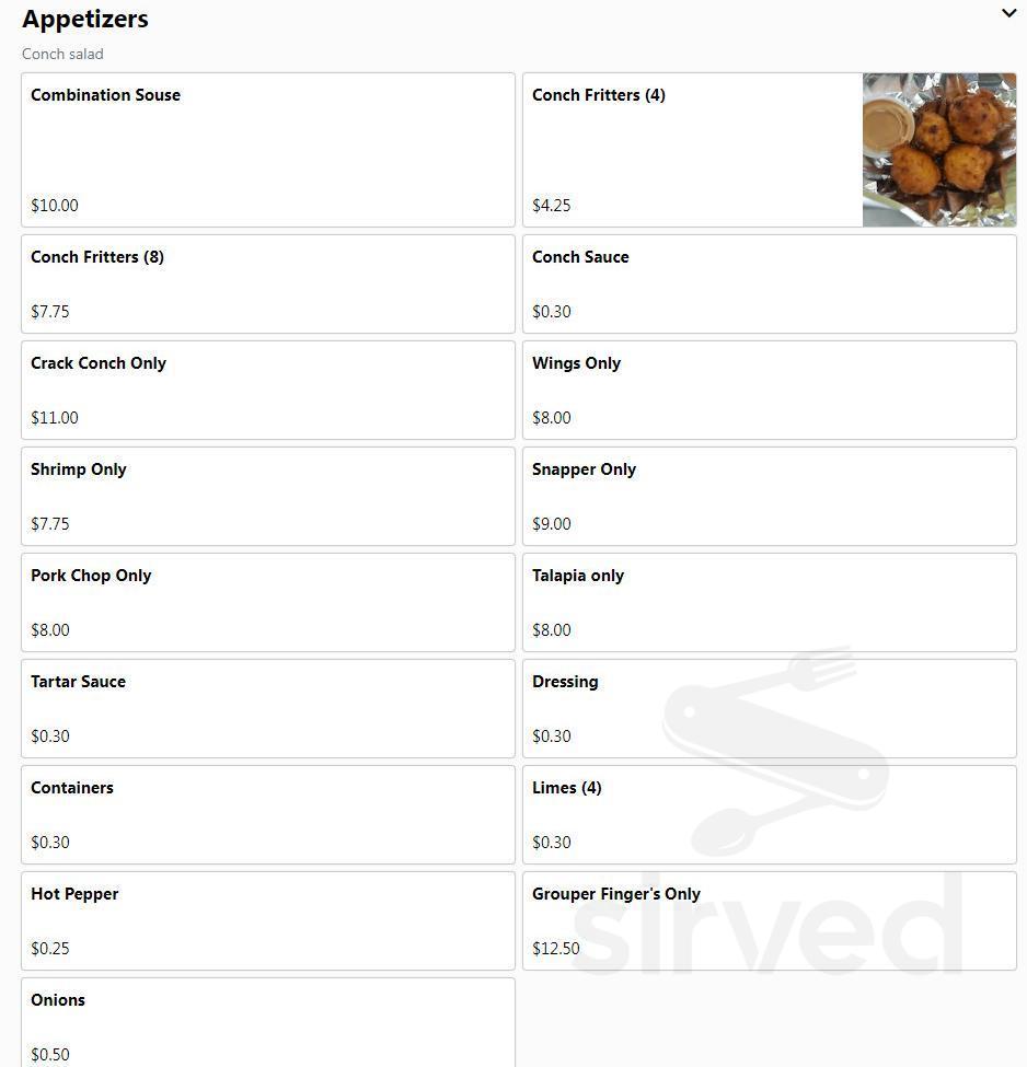 Lynn's Bahamian Kitchen menu in Pembroke Park, Florida, USA