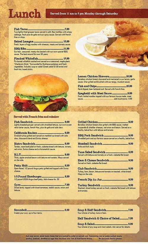 E.G. Nicks Grill & Tavern menu in Lapeer, Michigan, USA