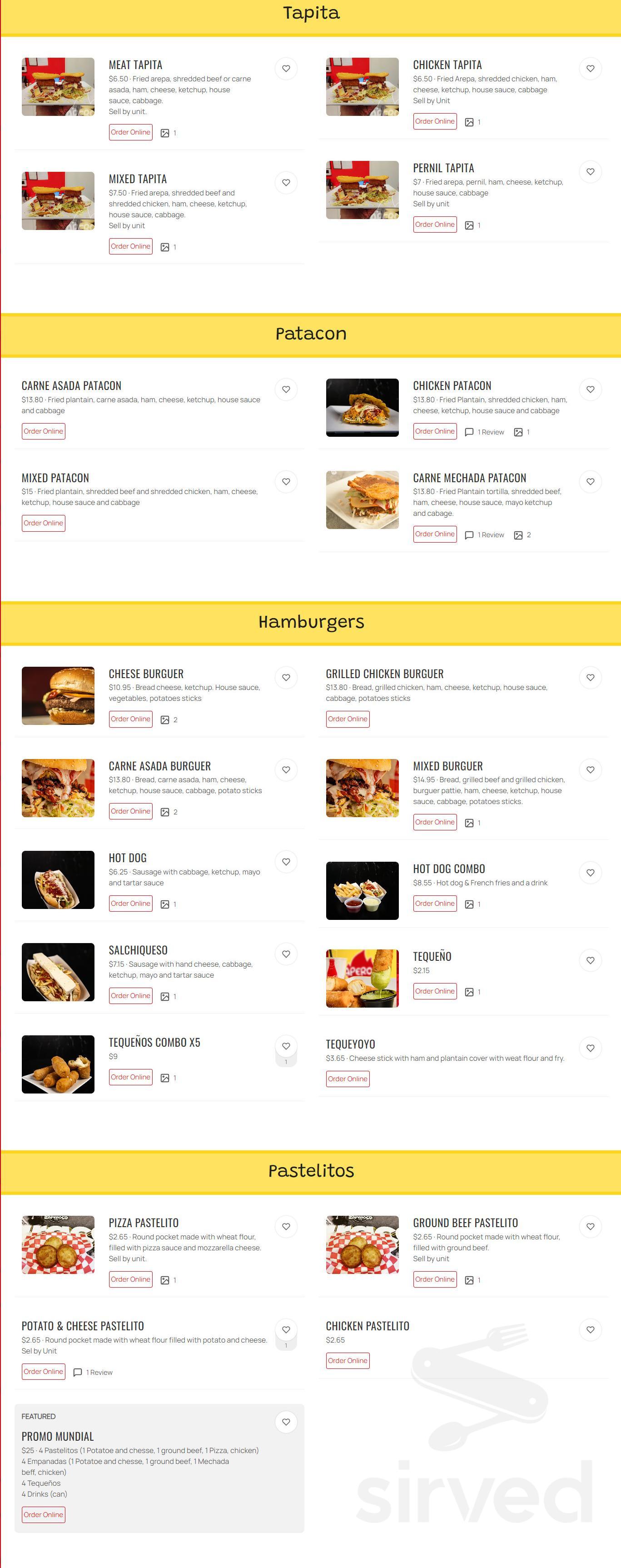 Zaperoco Food menu in Lehi, Utah, USA