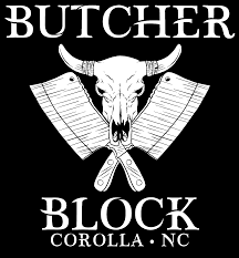 Butcher Block menu in Corolla, North Carolina, USA