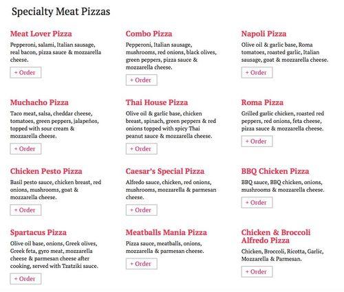 Magnolia Pizza & Pasta menu in Seattle, Washington, USA