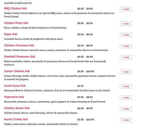 Magnolia Pizza & Pasta menu in Seattle, Washington, USA