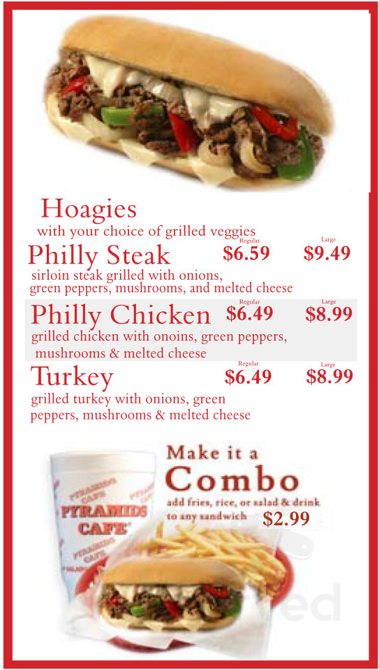 Pyramids Cafe menus in Antioch, Tennessee, United States