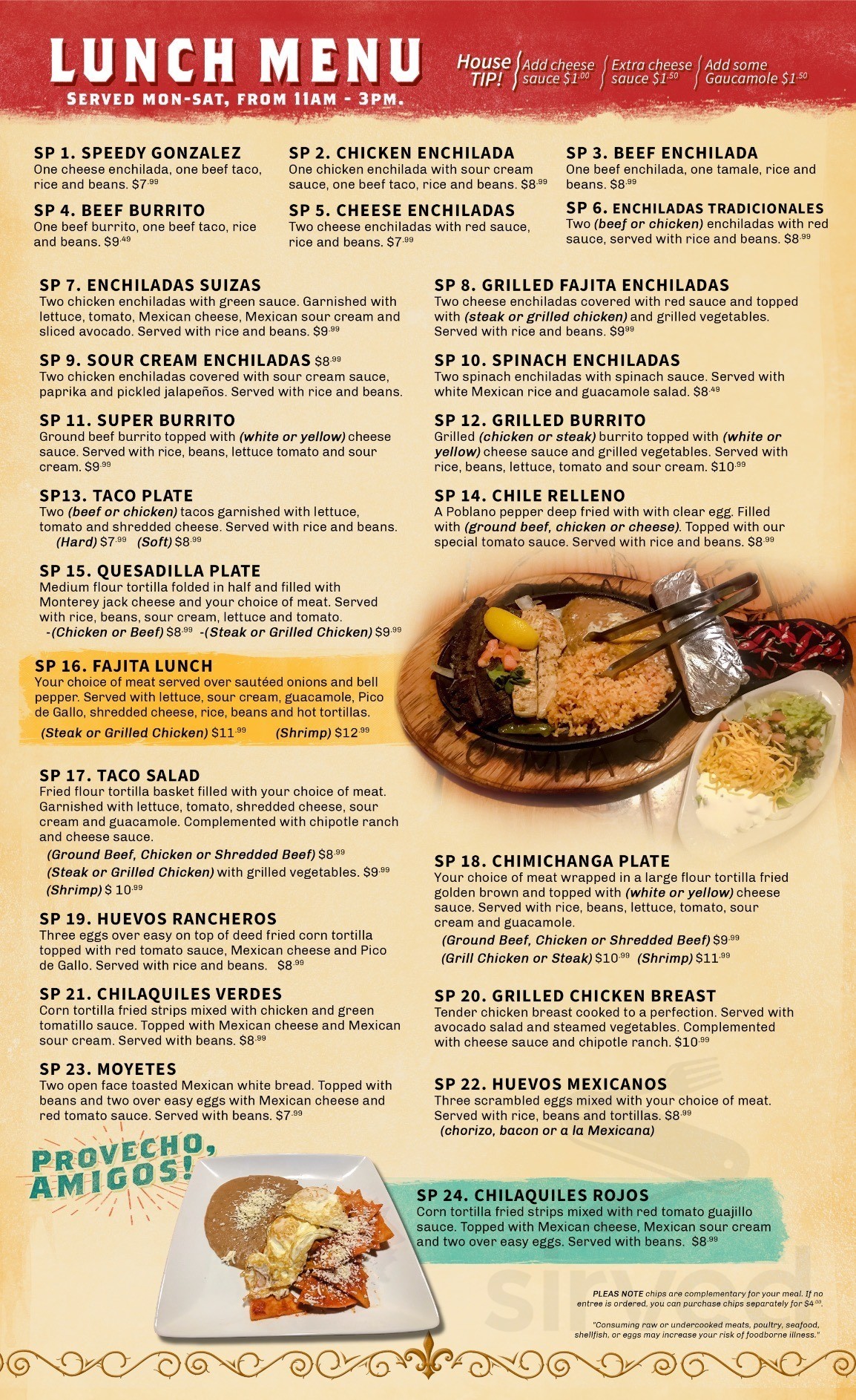 Don Tomas Mexican grill menus in Monroe, Louisiana, United States