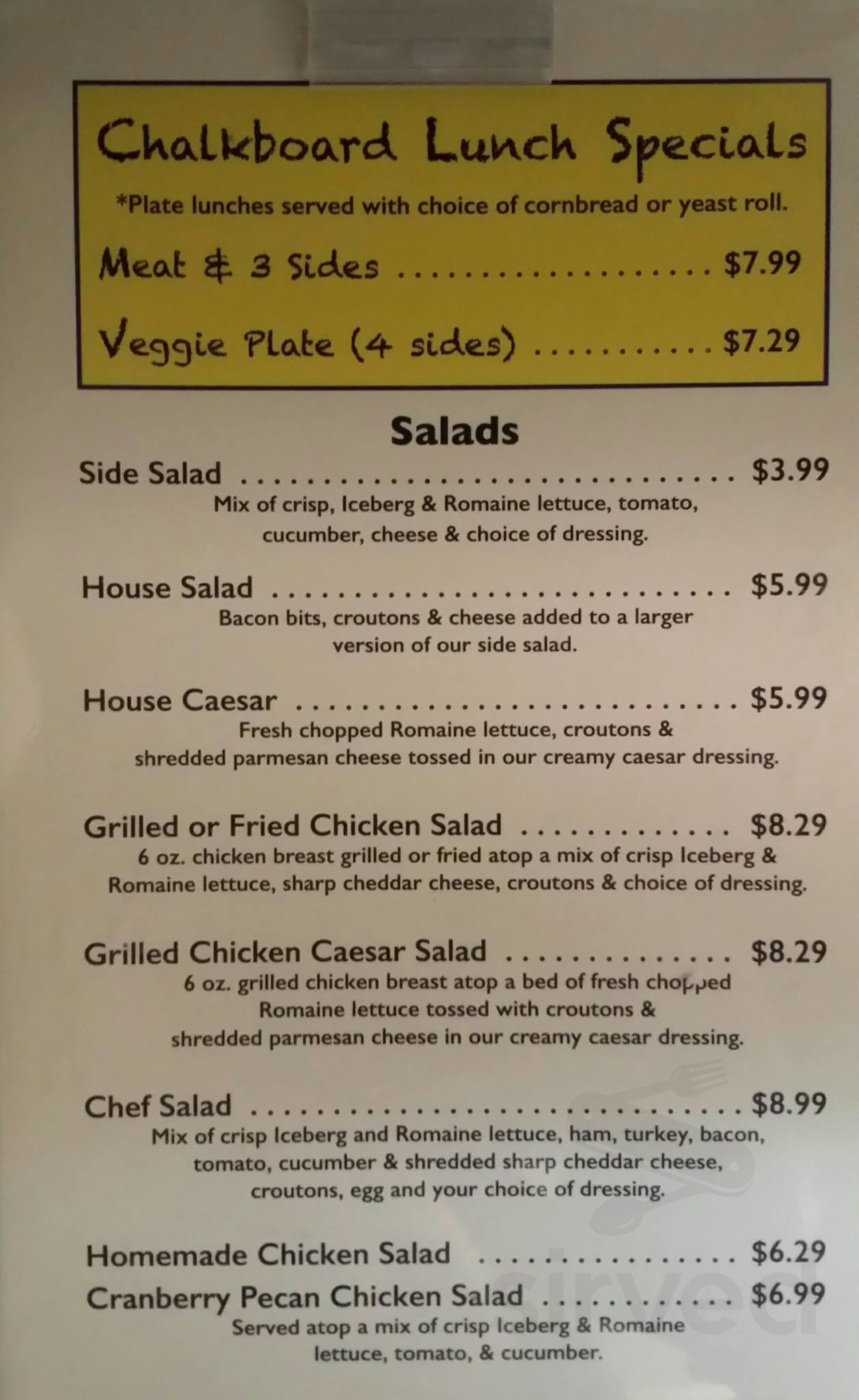 Peyton's Place LLC menu in Montgomery, Alabama, USA