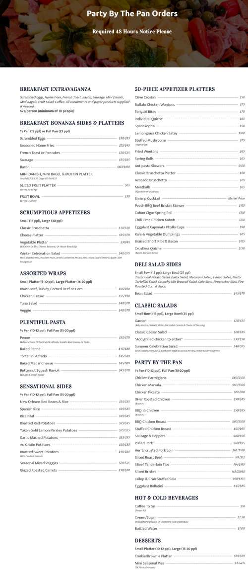 The Ugly Rooster Cafe menu in Malta, New York, USA