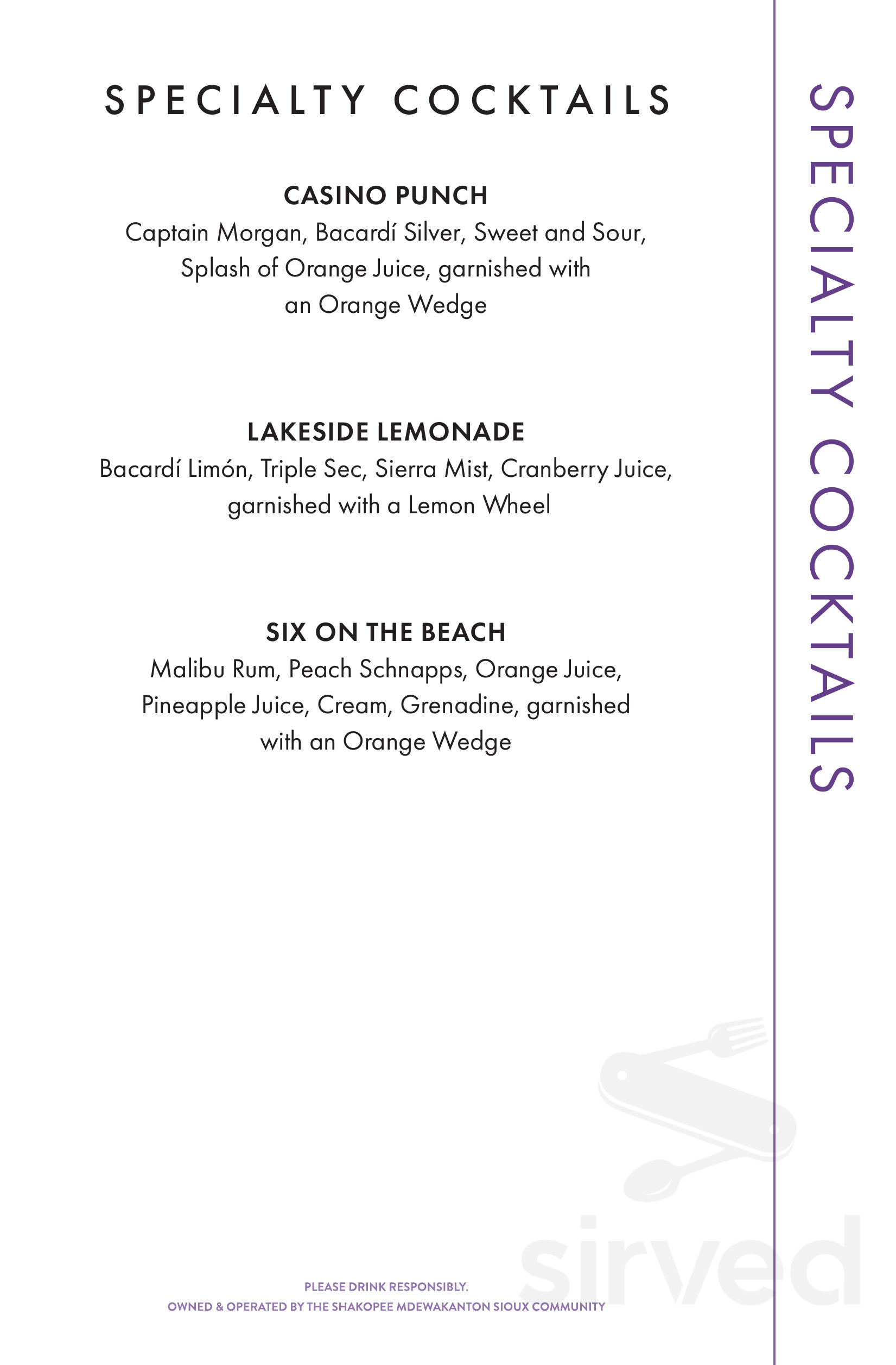 Little Six Restaurant menu in Prior Lake, Minnesota, USA