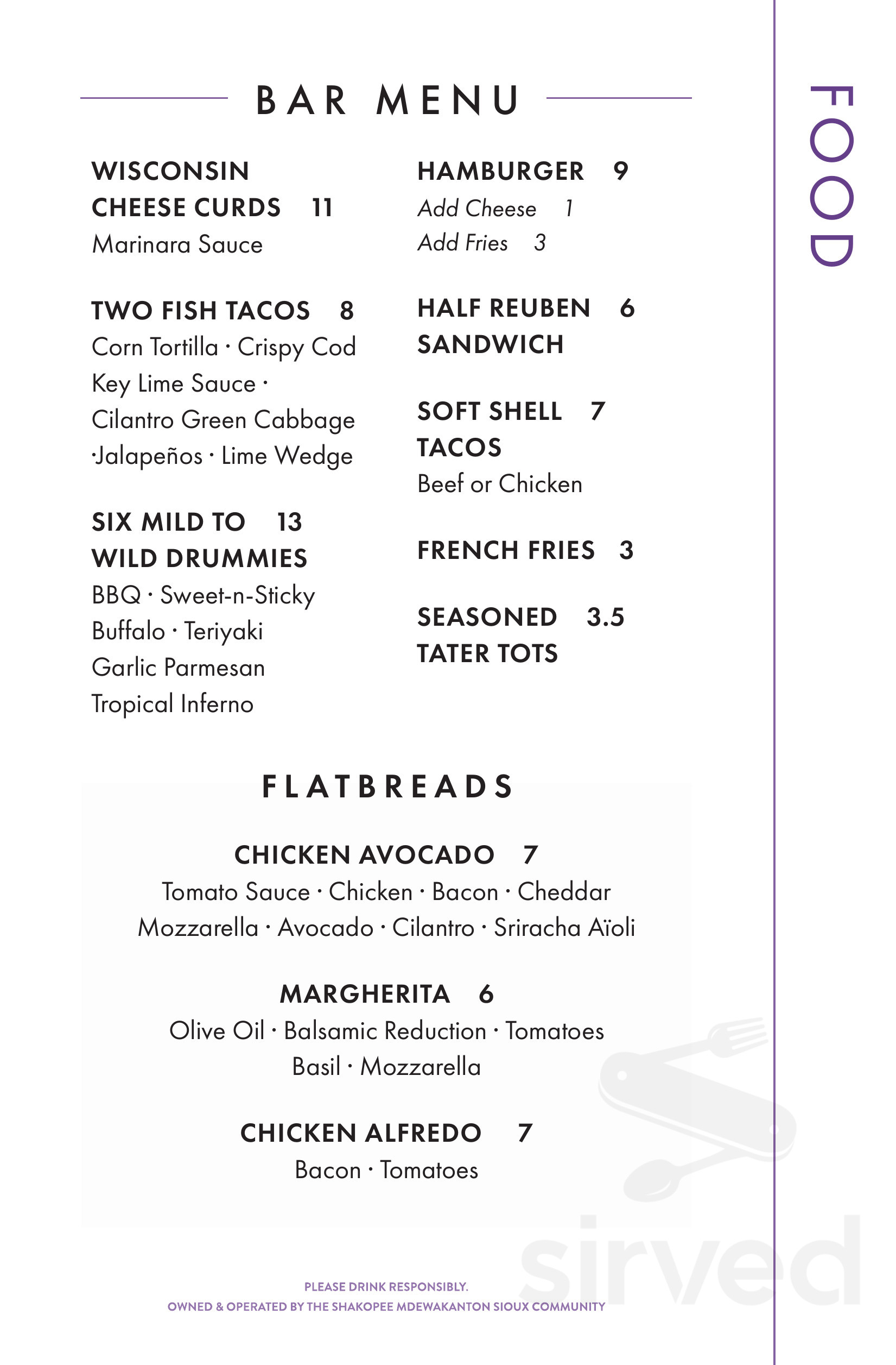 Little Six Restaurant menu in Prior Lake, Minnesota, USA