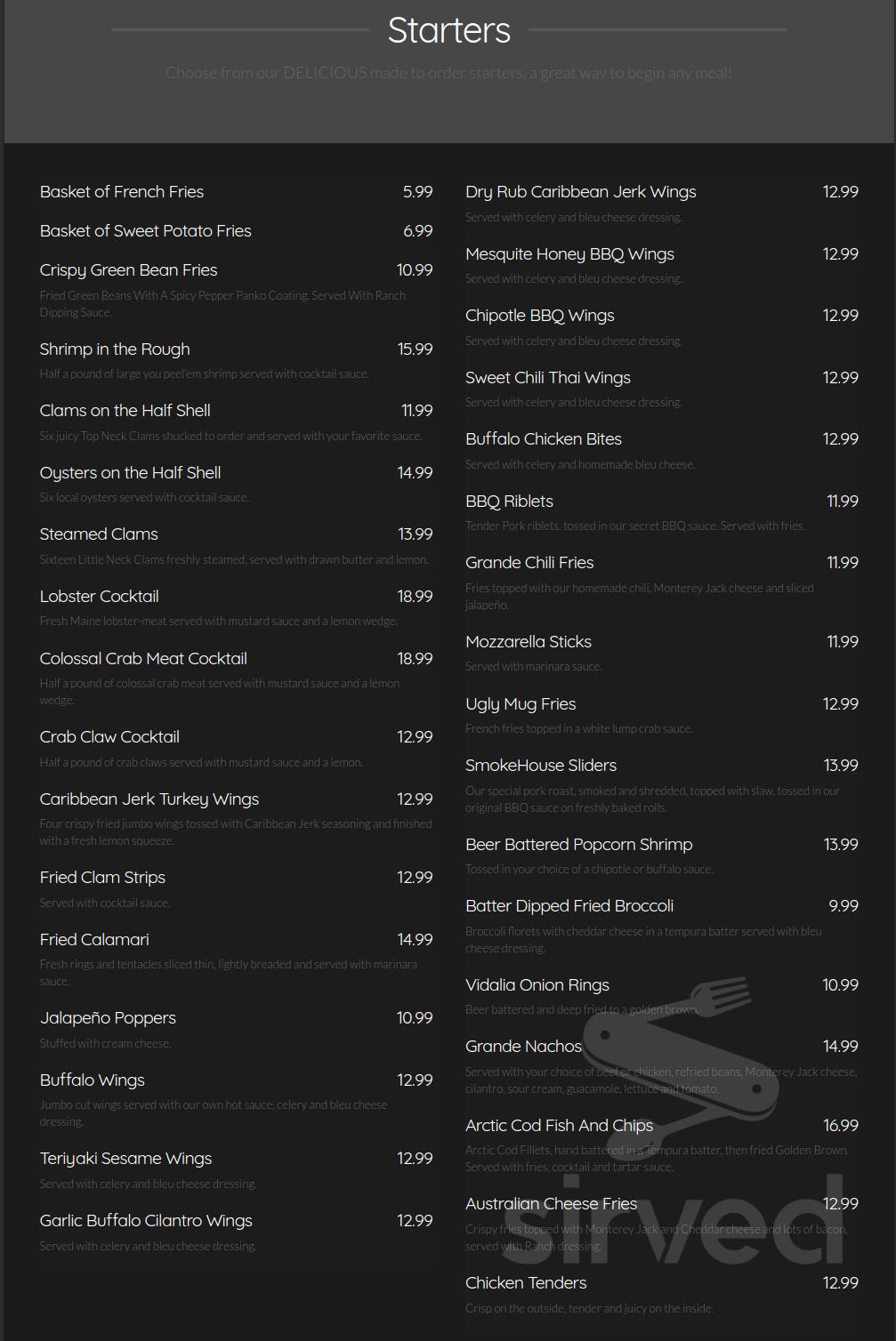 Menu for Ugly Mug Bar & Restaurant in Cape May, NJ | Sirved