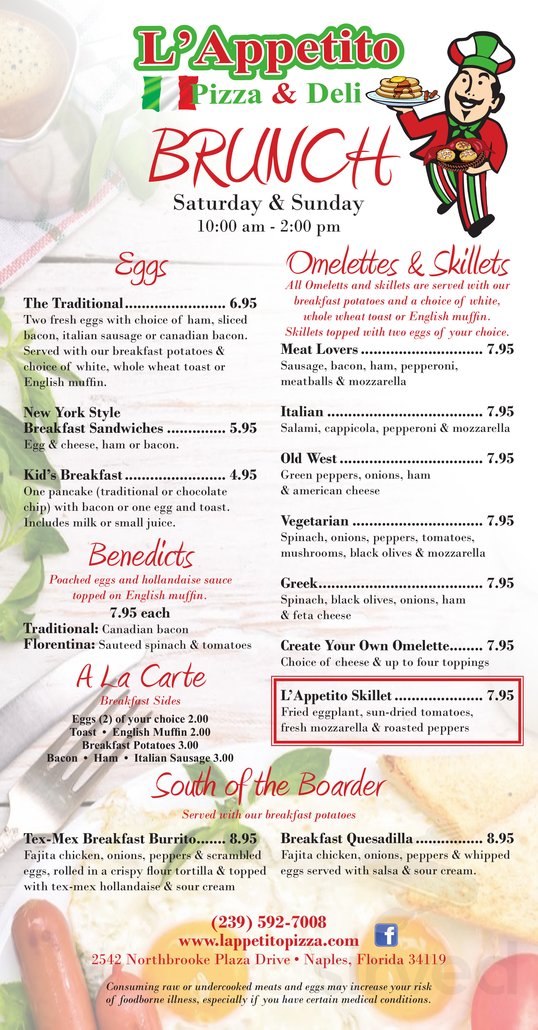 L'Appetito Pizza & Deli menus in Naples, Florida, United States