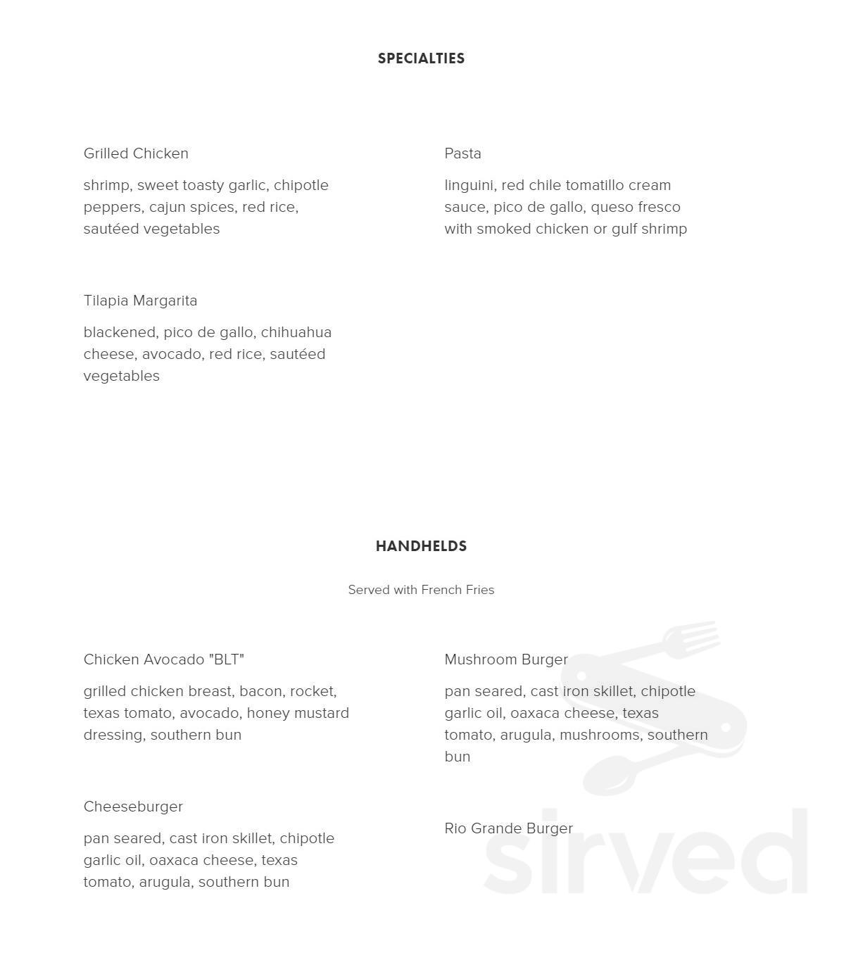 Rj Mexican Cuisine menu in Dallas, Texas, USA