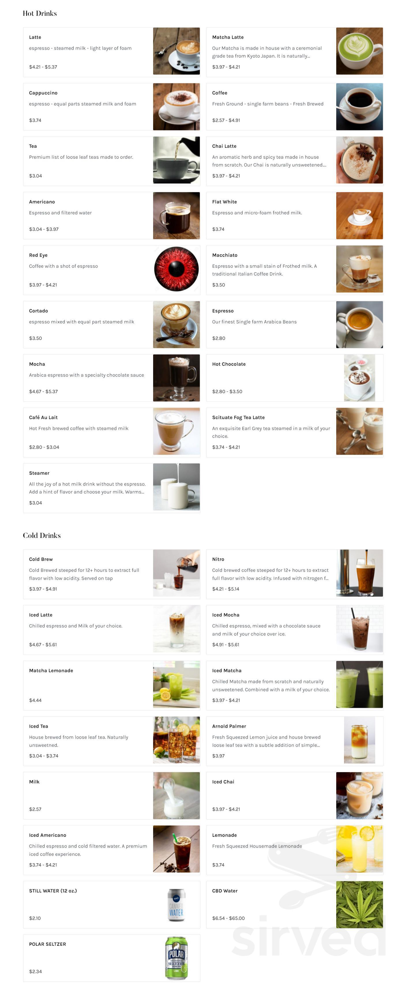 Lucky Finn Cafe menu in Hanover, Massachusetts, USA