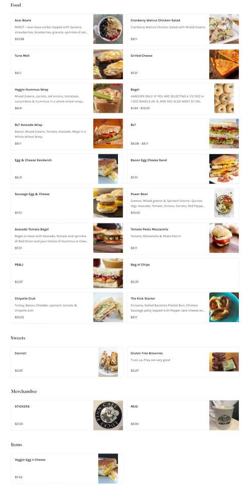 Lucky Finn Cafe menu in Hanover, Massachusetts, USA