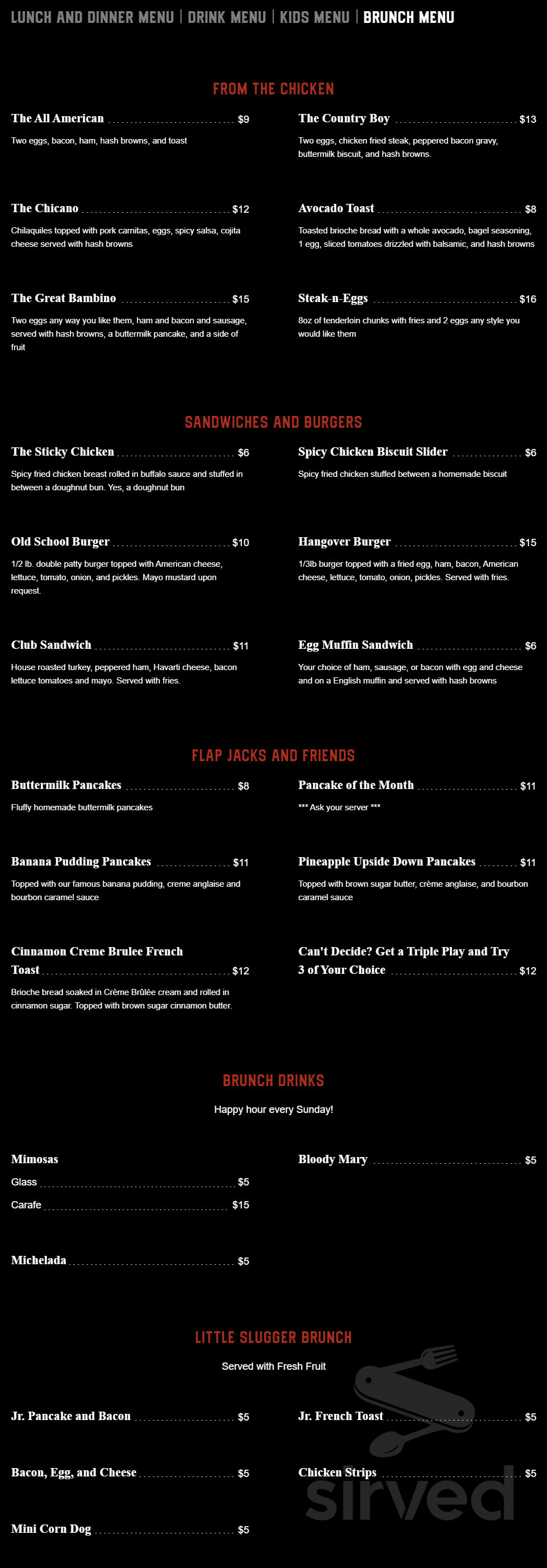 Jay Dee'z Sports Grill menu in La Grange, Texas, USA