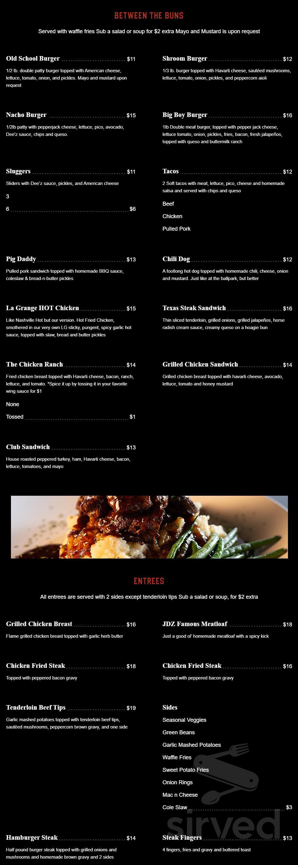 Menu - La Grange TX's Jay Dee’z Sports Grill | Sirved